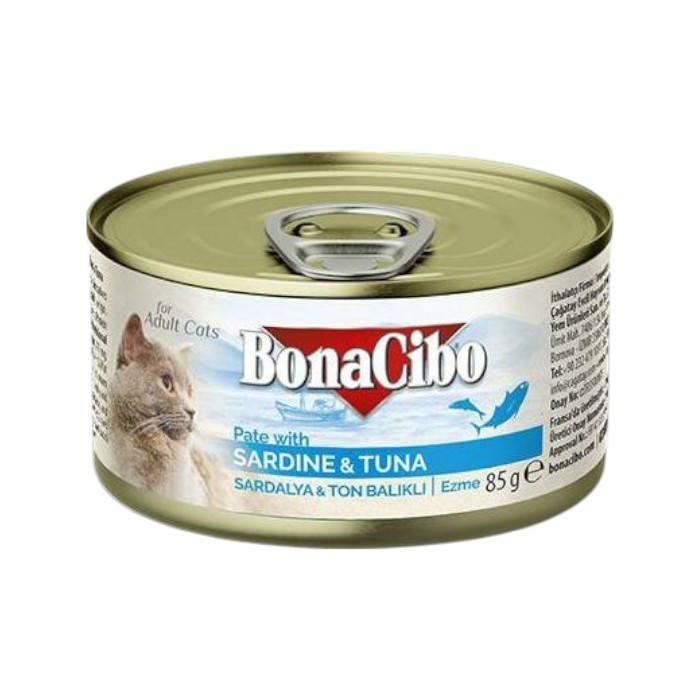 BonaCibo Adult Pate Sardine & Tuna - riba pašteta za mačke 85g | Zoo ...