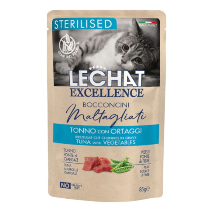 LeChat Excellence Adult Tuna riba sa povrćem hrana za sterilisane mačke ...