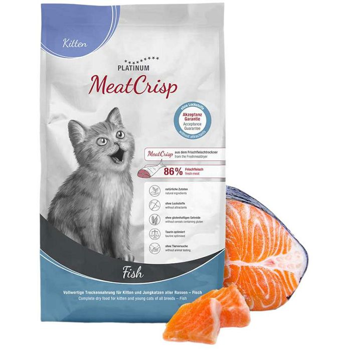 PLATINUM Kitten MeatCrisp Fish - riba suha hrana za mačiće 1,5kg | Zoo ...